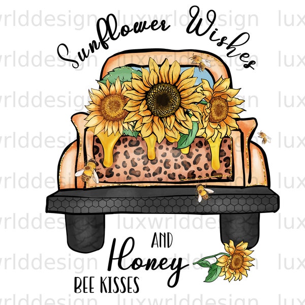 Sunflower Wishes and Honey Bee Kisses Png - Etsy