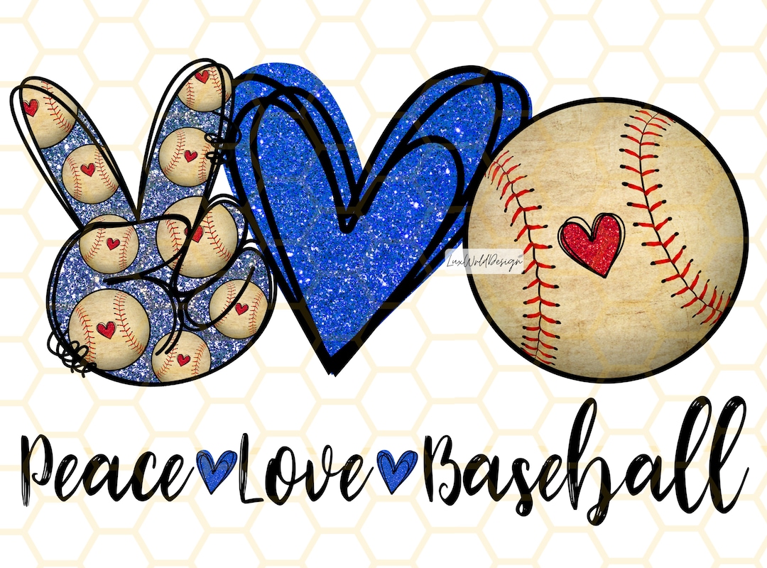 Peace Love Baseball PNG | Baseball Clipart | Baseball Mama Png ...