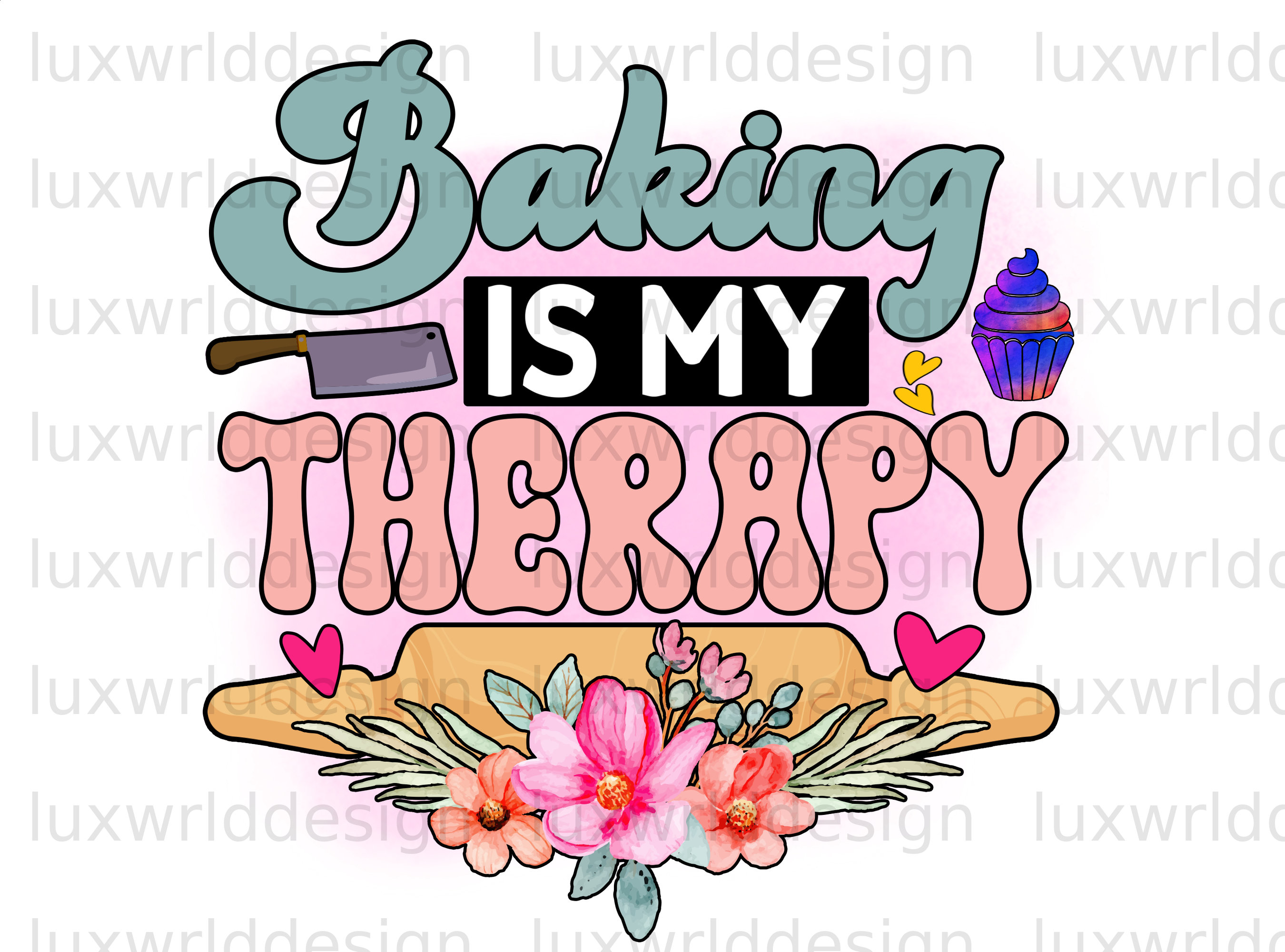 Baking is My Therapy PNG Funny Kitchen Design Kitchen Png - Etsy