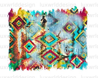 Aztec Gemstone Turquoise Leopard Cowhide Sunflower Background PNG ...