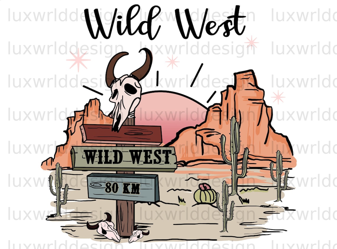 Wild West PNG Western Png Western Design Png Western - Etsy