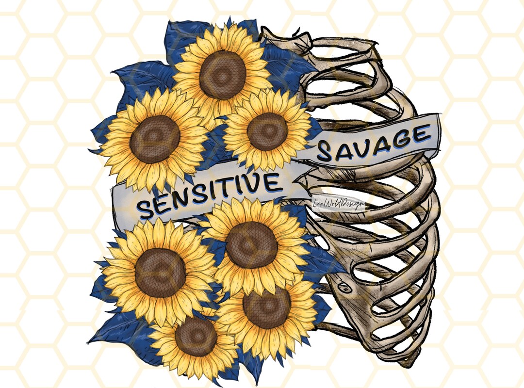 Sensitive Savage PNG | Skeleton Png | Sunflower Png | Sublimation ...