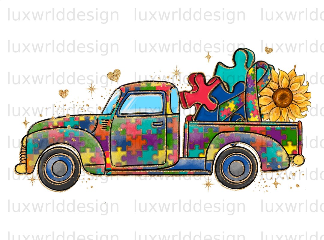Autism Truck PNG | Autism Png | Autism Awareness Png | Autism ...