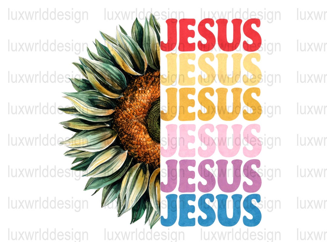 Sunflower Jesus PNG | Faith Png | Jesus Png | Sublimation Design ...