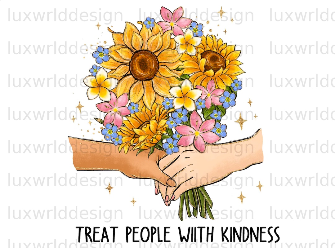 Treat People With Kindness PNG | Mental Health Png | Positive Quotes ...