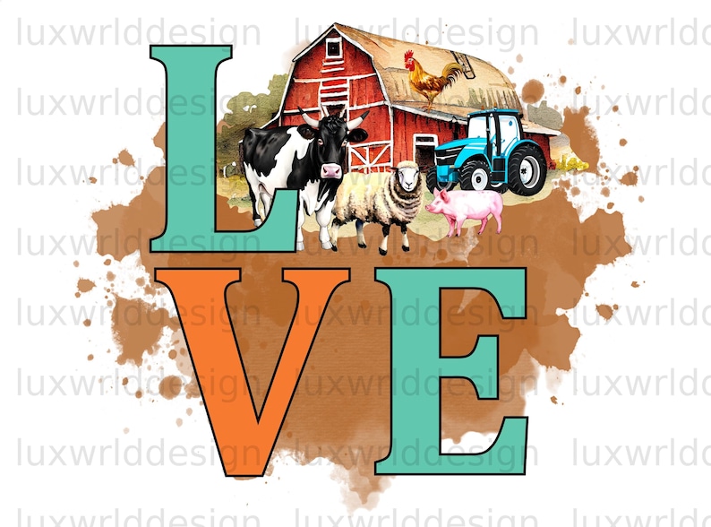 Farm Love PNG Farm Png Farmer Png Farmer Design Farm - Etsy