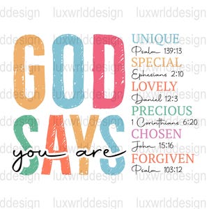God Says You Are PNG | Faith Clipart | Faith Png | Jesus Png ...