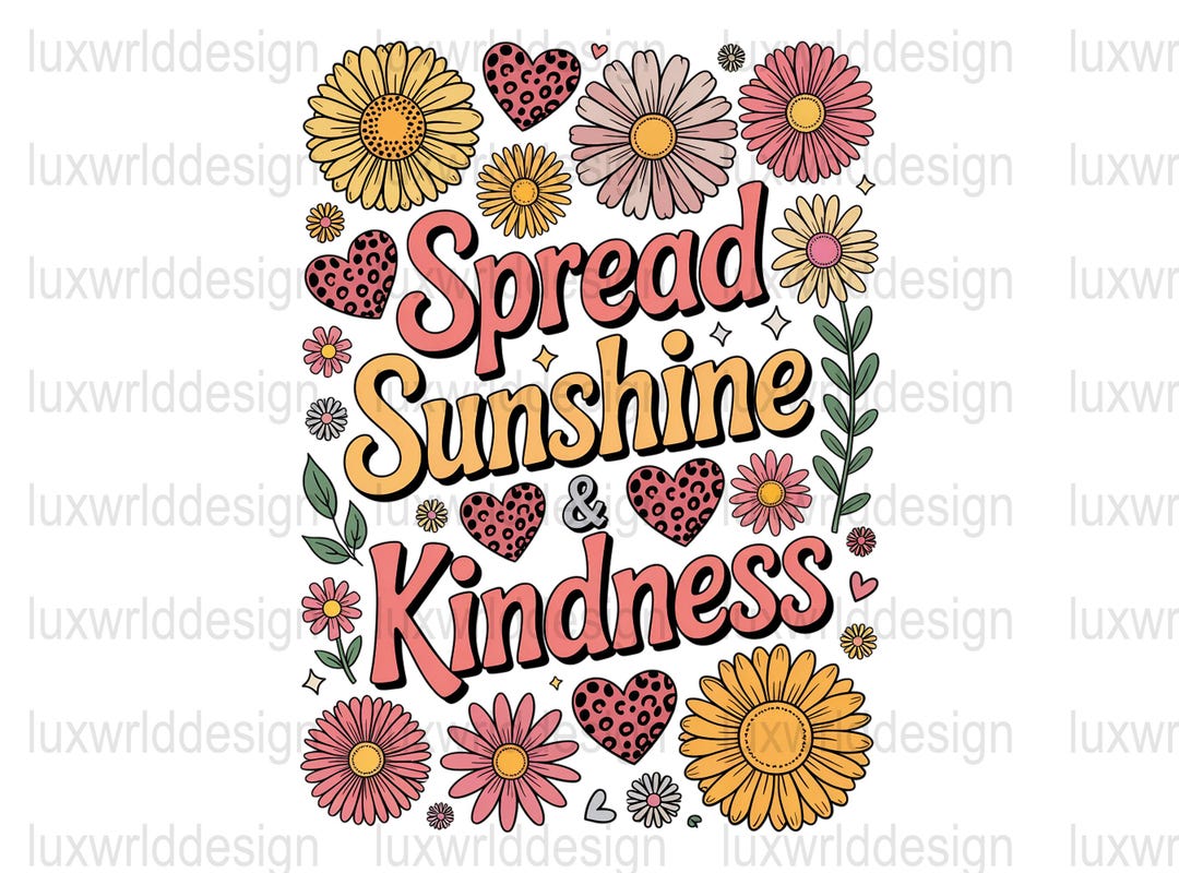 Spread Sunshine and Kindness PNG | Positive Affirmations | Positive ...