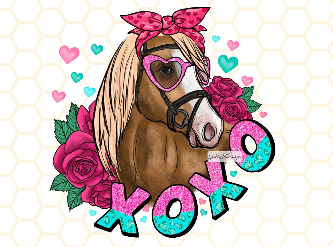 Xoxo Horse Valentine's Day PNG | Valentines Png | Sublimation Design ...