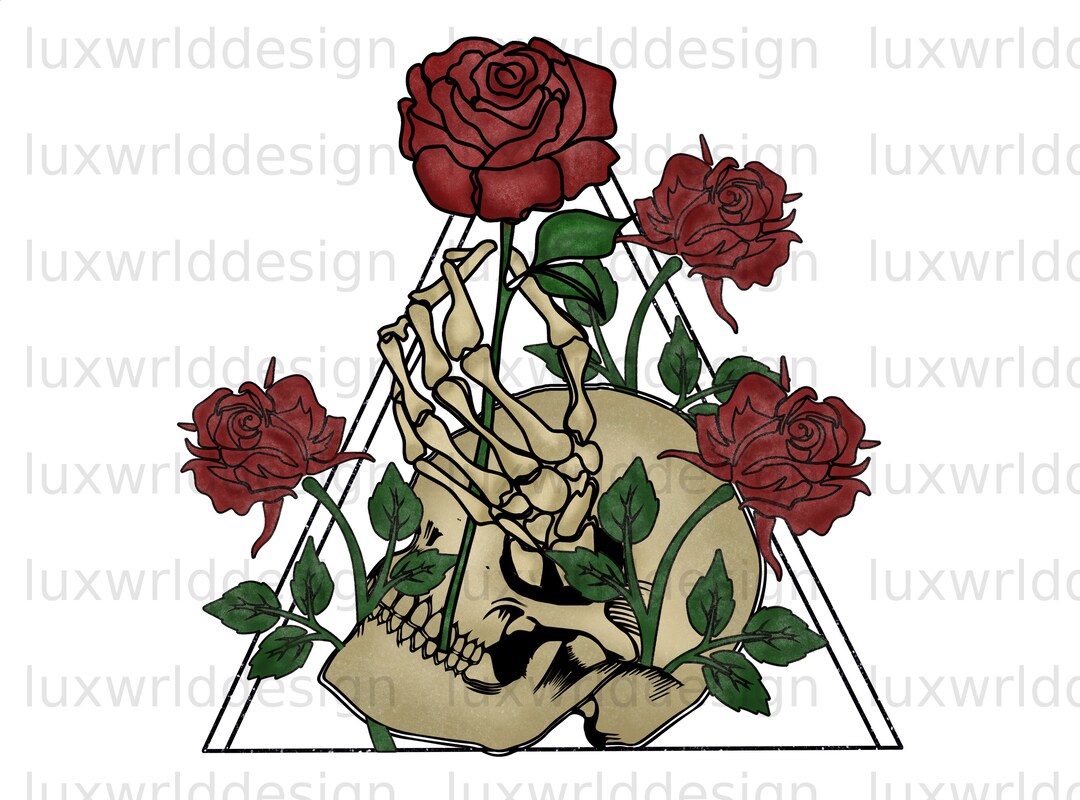 Skull Rose PNG | Skull Png | Floral Skull | Sublimation Design ...