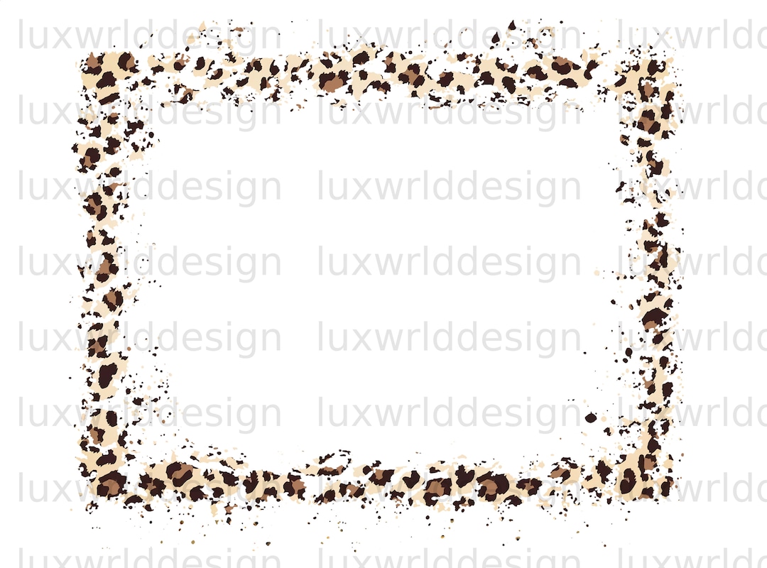 Cheetah Background Frame PNG | Western Background Png | Sublimation ...