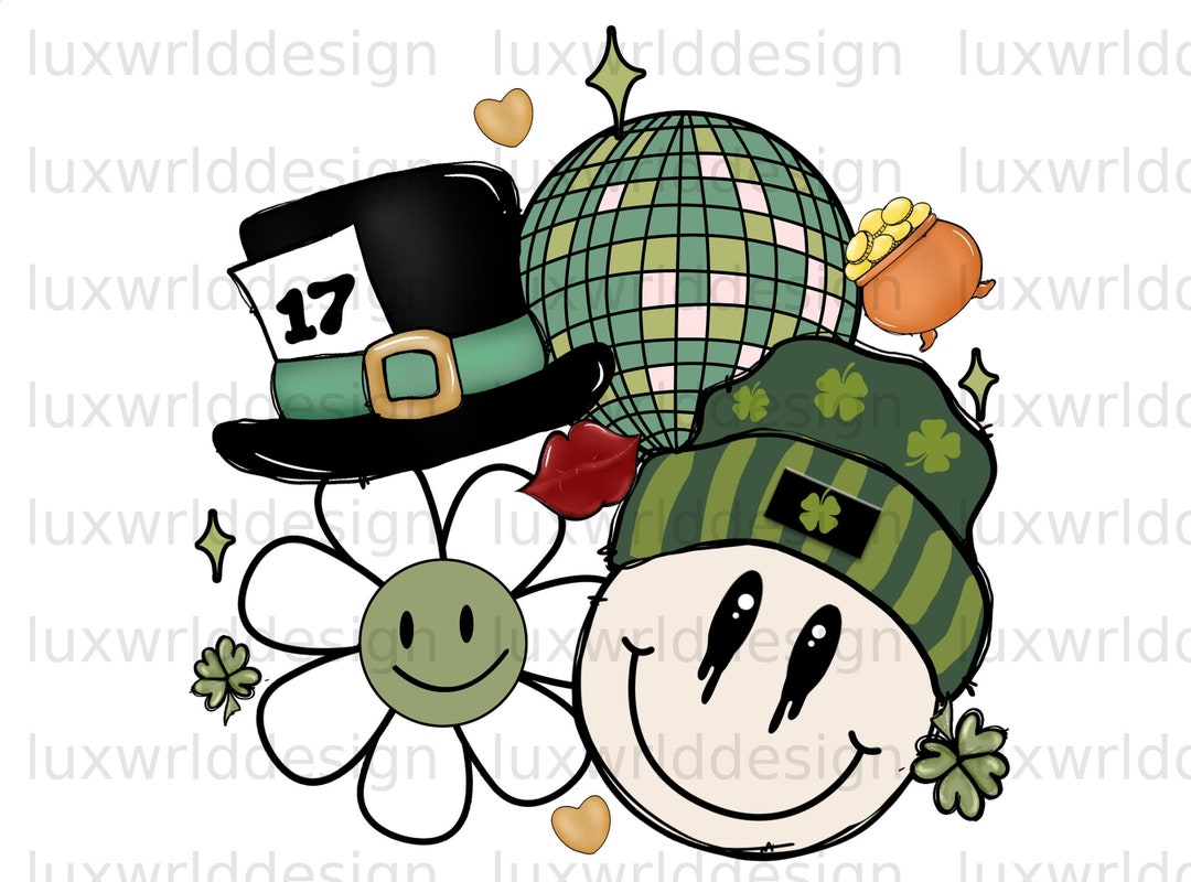 St Patricks Day Smiley Faces PNG | St. Patrick's Day Png | St Patricks ...