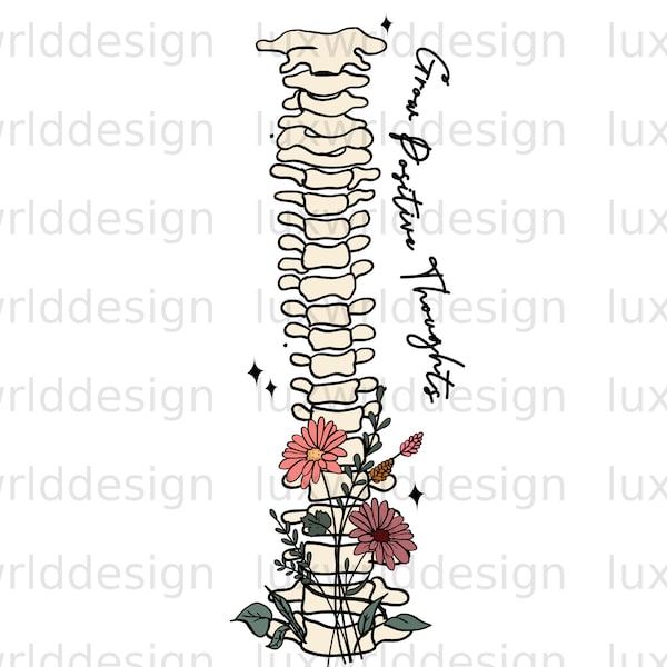 Spine Flower Art - Etsy