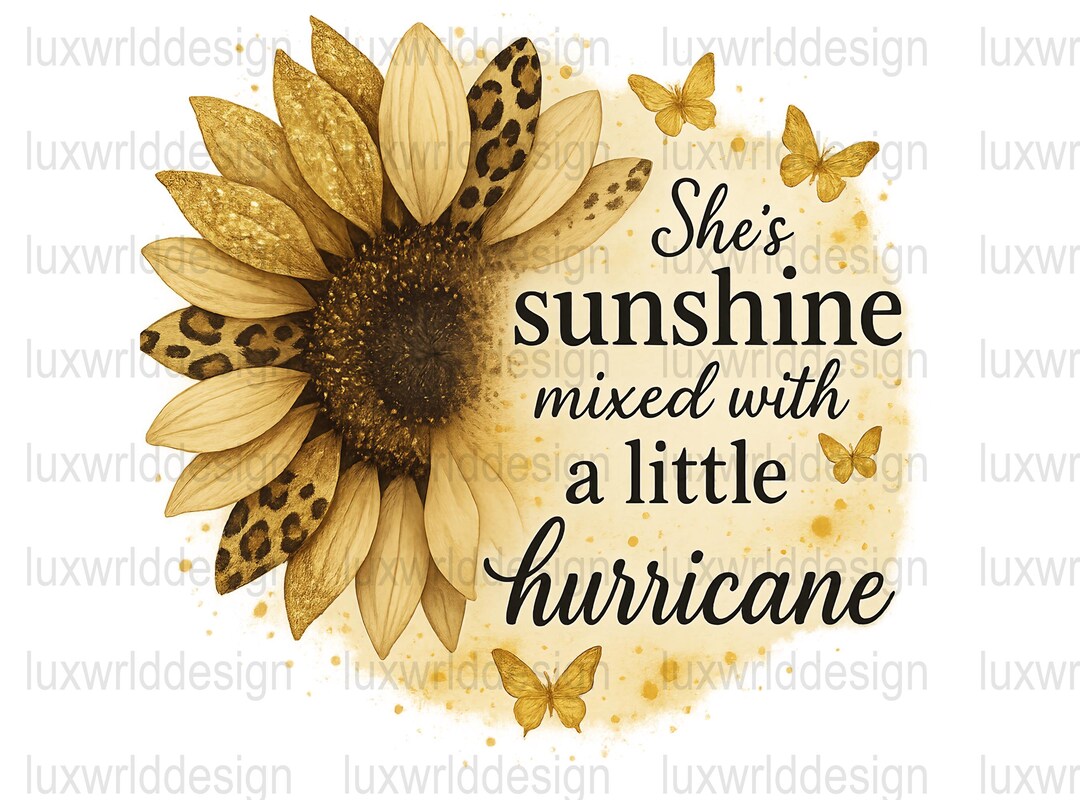Sunflower Hurricane PNG: Positive Mental Health Quote (digital Download ...