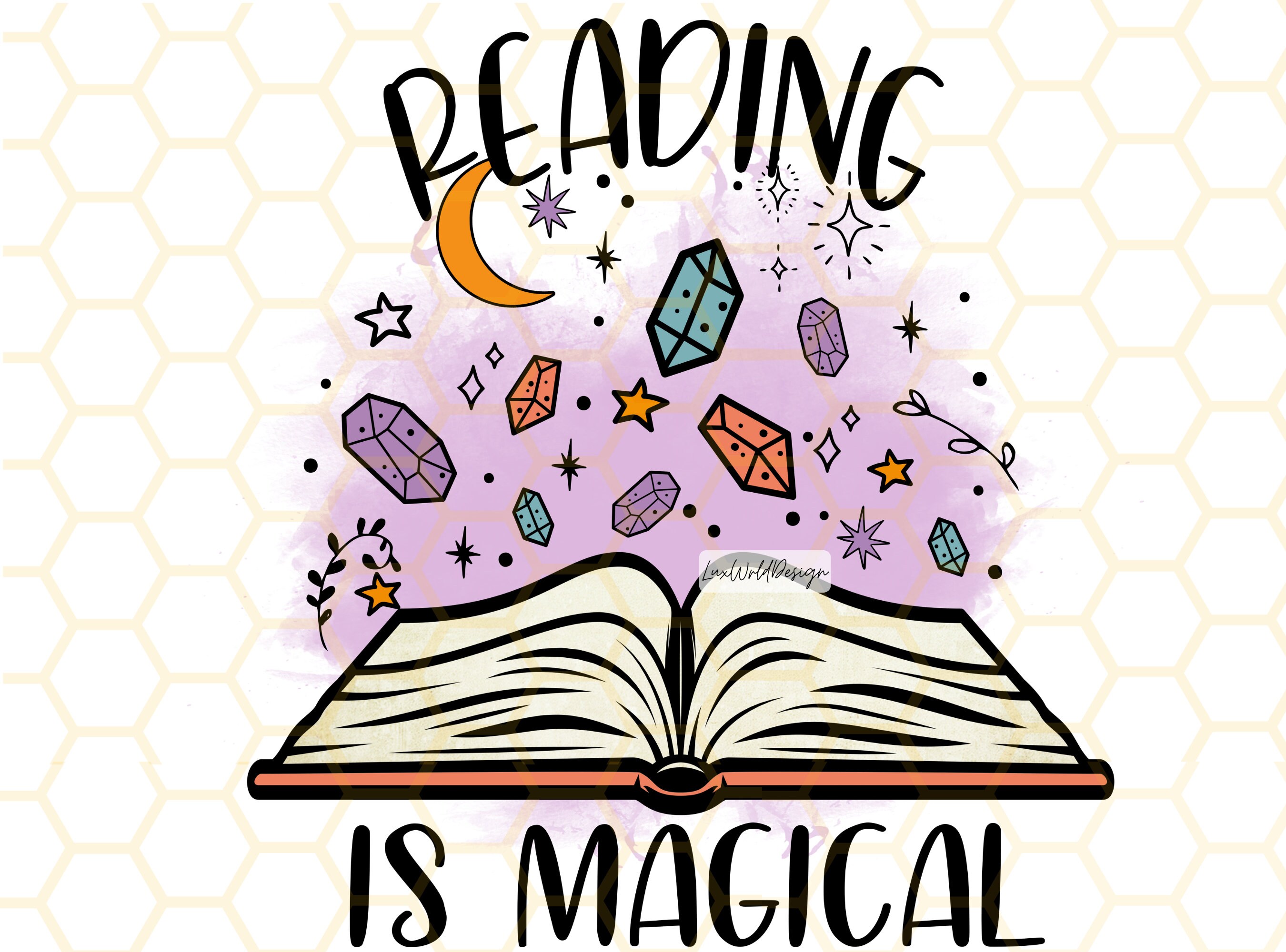 Reading is Magical PNG Book Lover Png Reading Png Book - Etsy