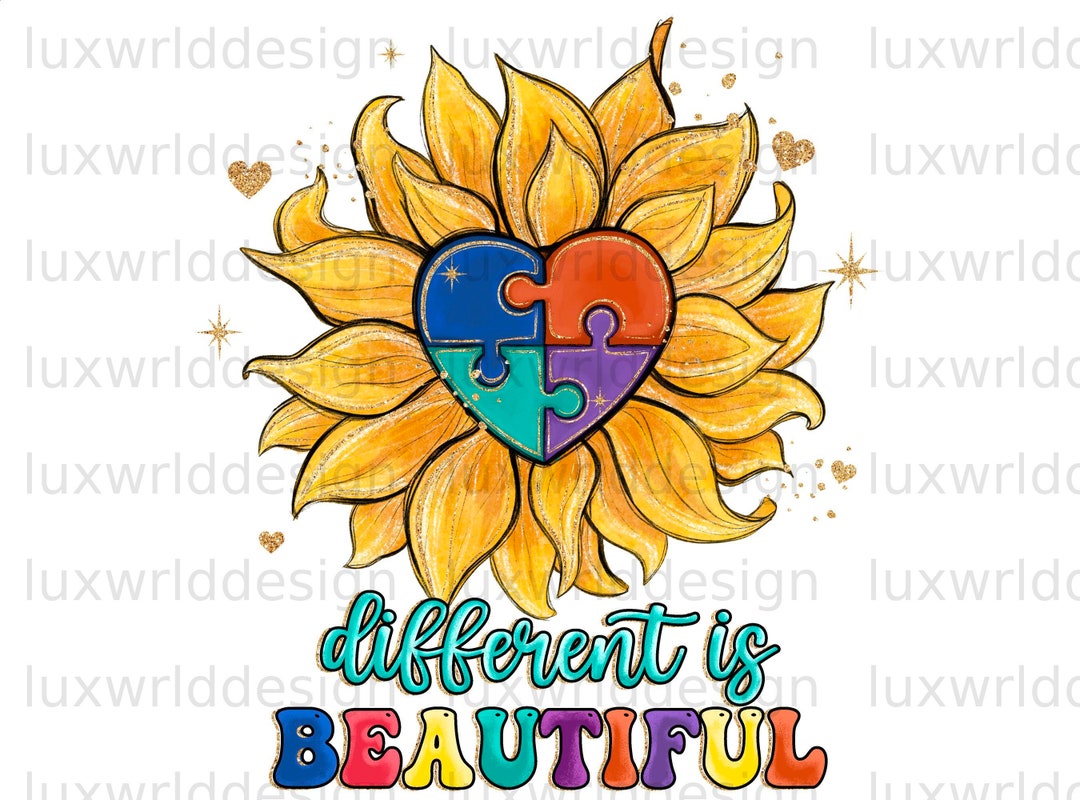Different is Beautiful Autism PNG | Autism Png | Autism Awareness Png ...