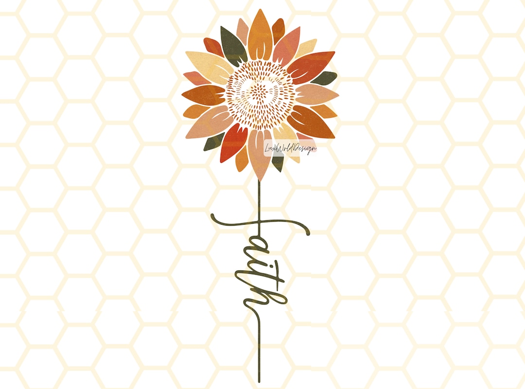Faith Cross Flower PNG | Faith Clipart | Flower Png | Sublimation ...