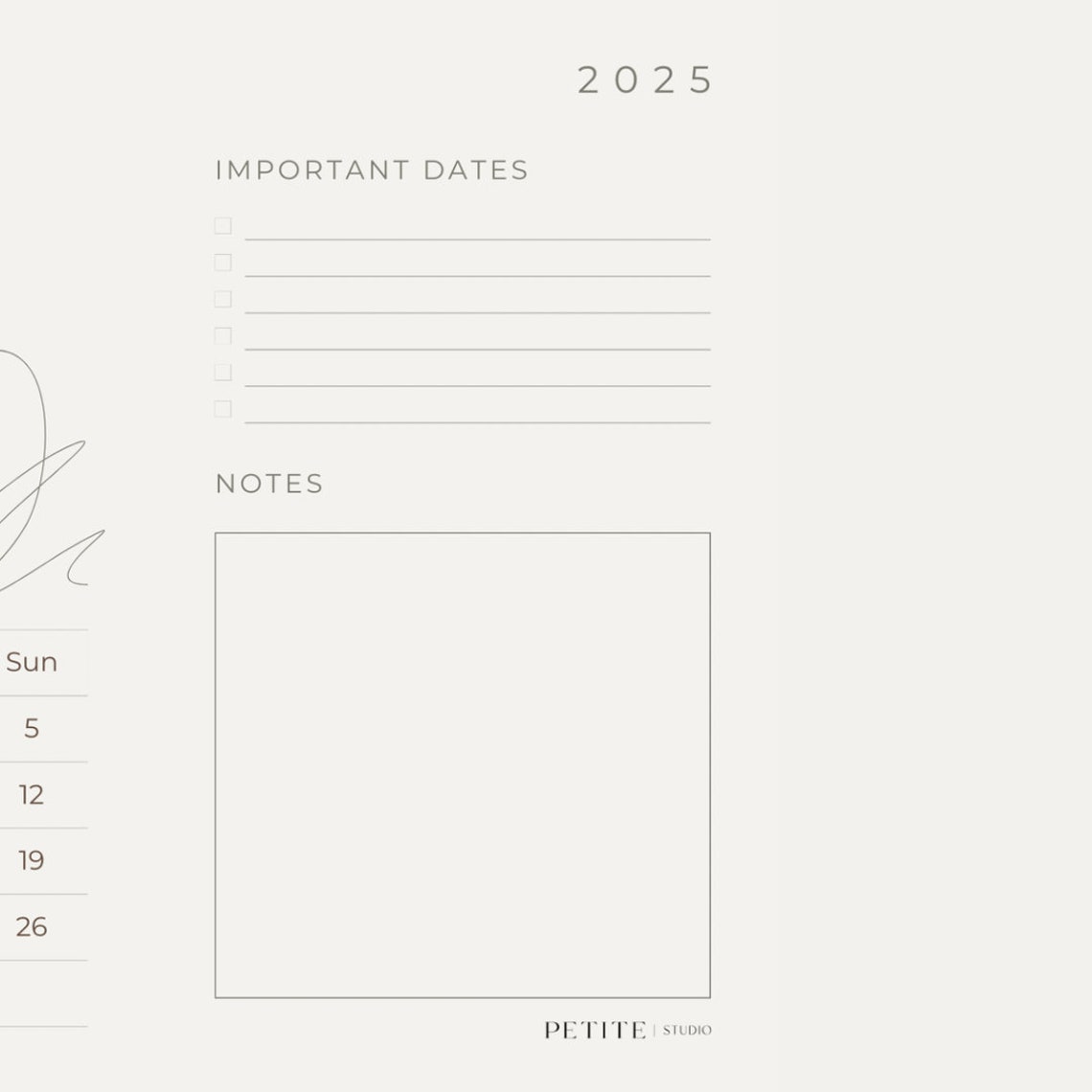 Printable Monthly Calendar 2025 | A4 Size | Monday Start | Instant ...