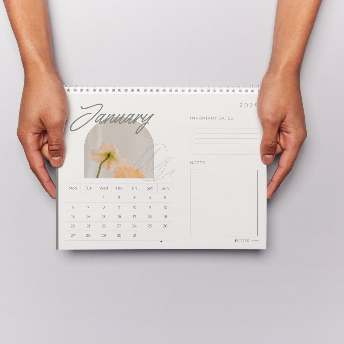 Printable Monthly Calendar 2025 | A4 Size | Monday Start | Instant ...