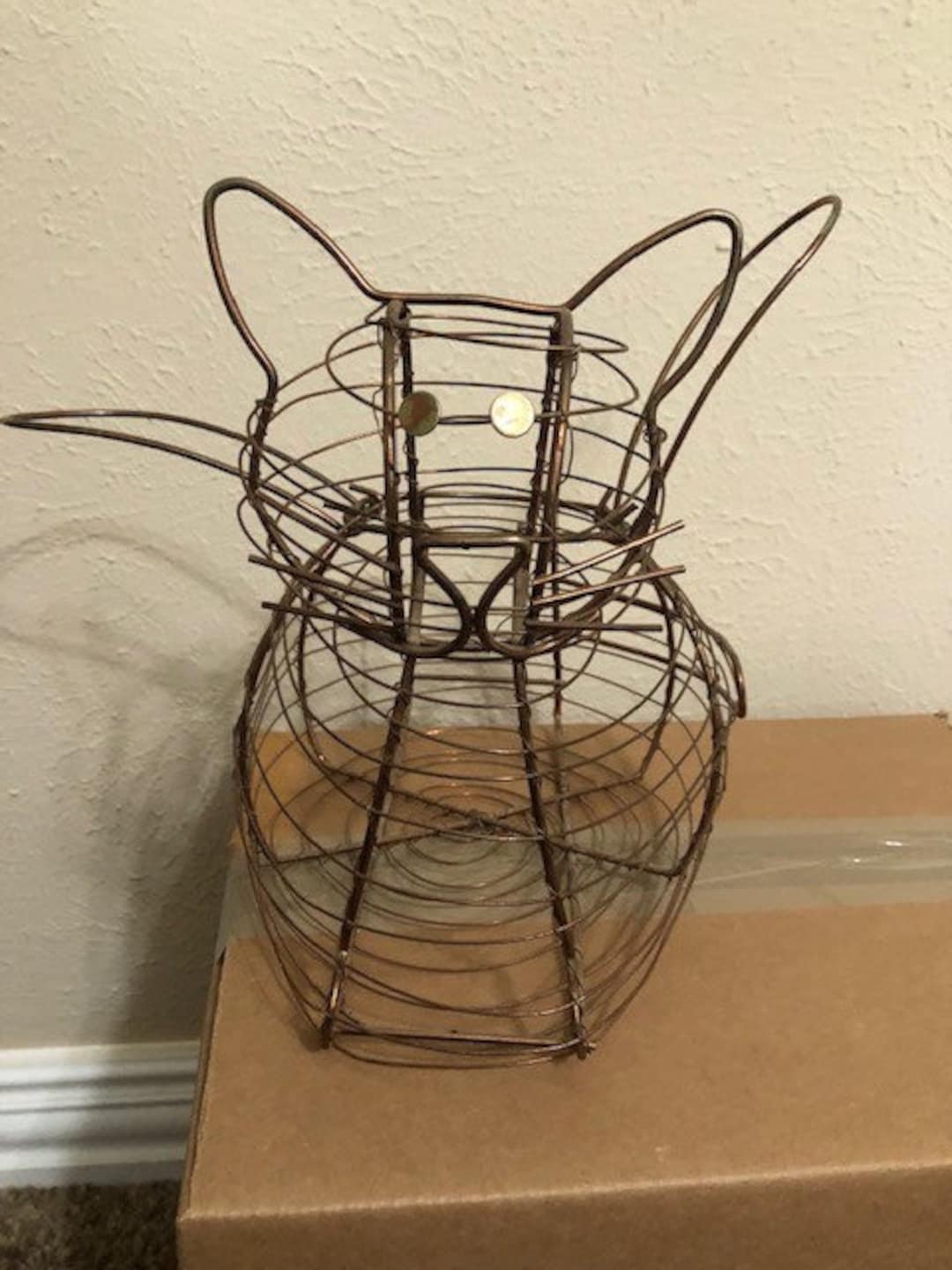 Copper Wire Cat Egg Basket - Etsy