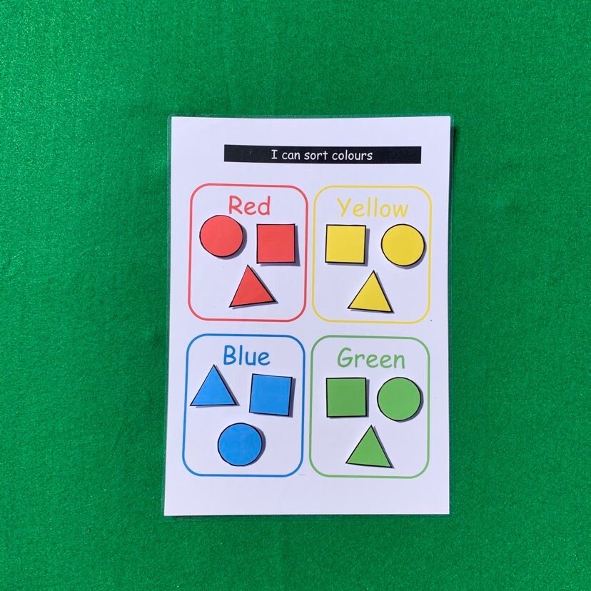 I Can Sort Colours - Learning Activities Hook and Loop Busy Book Child ...