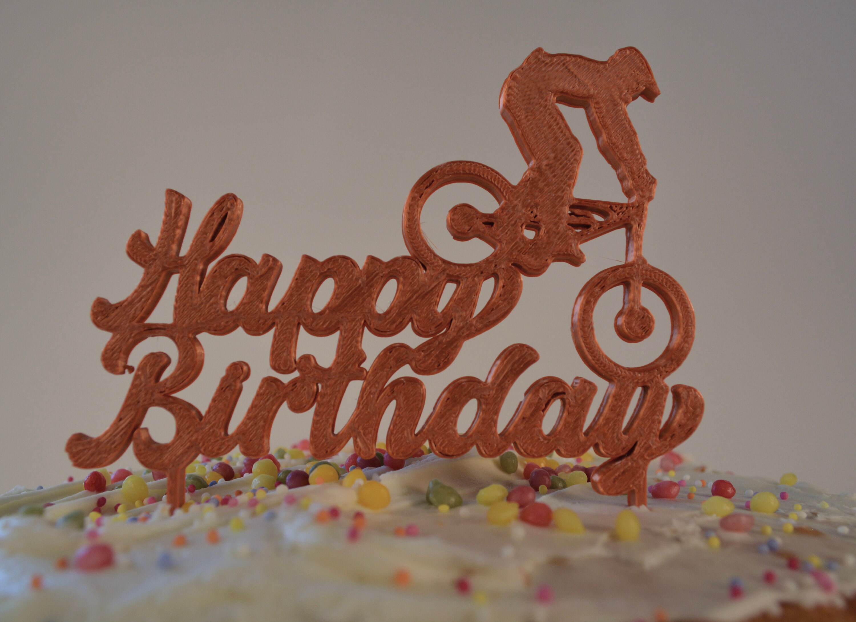Happy Birthday Mountain Bike Themed Cake Topper - Lots of Colour ...
