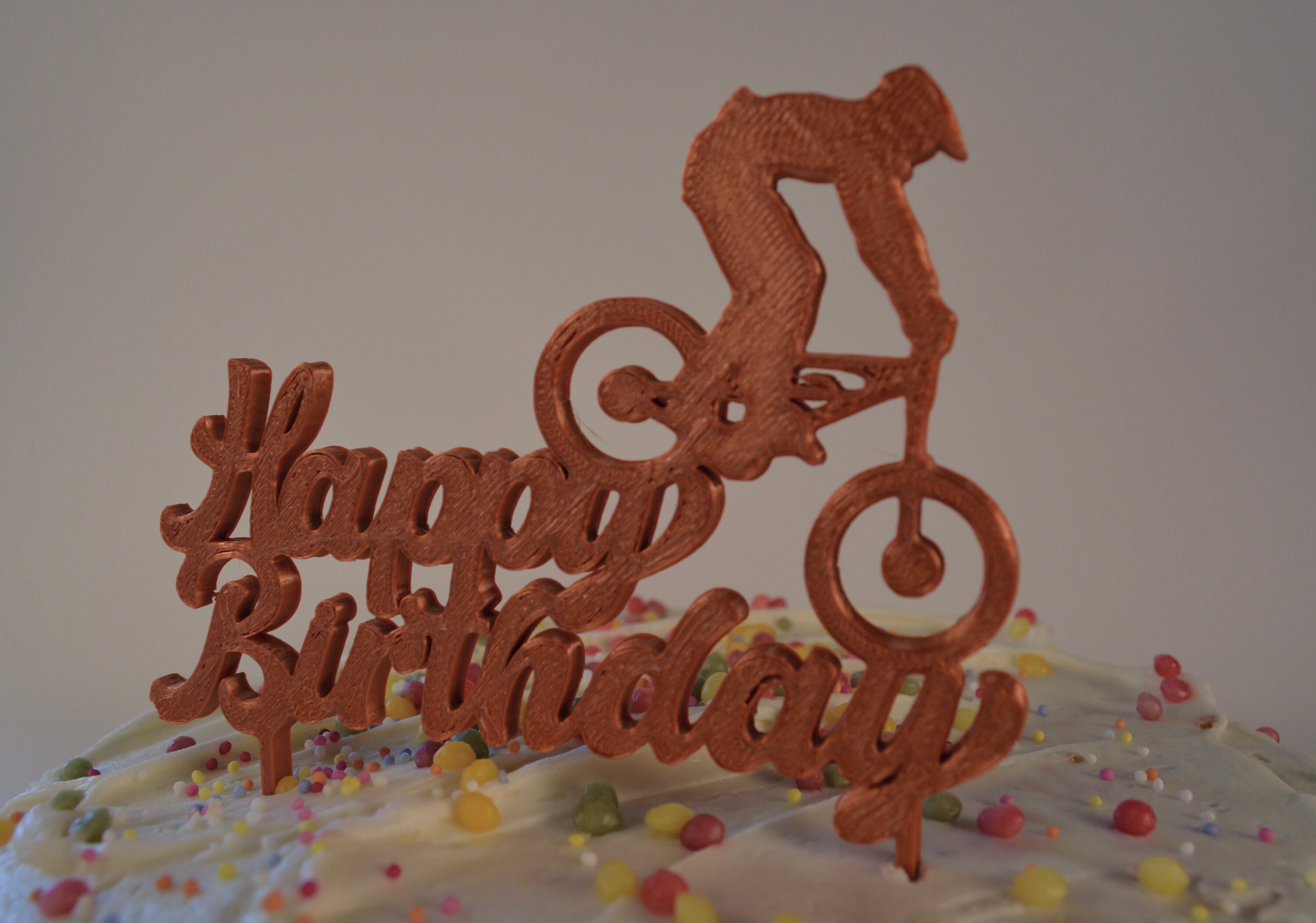 Happy Birthday Mountain Bike Themed Cake Topper - Lots of Colour ...