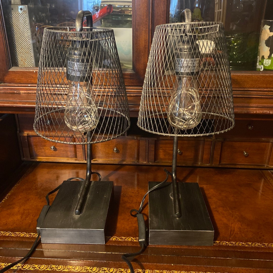 Rustic Farmhouse Metal and Plastic Lamps local Pickup Only - Etsy