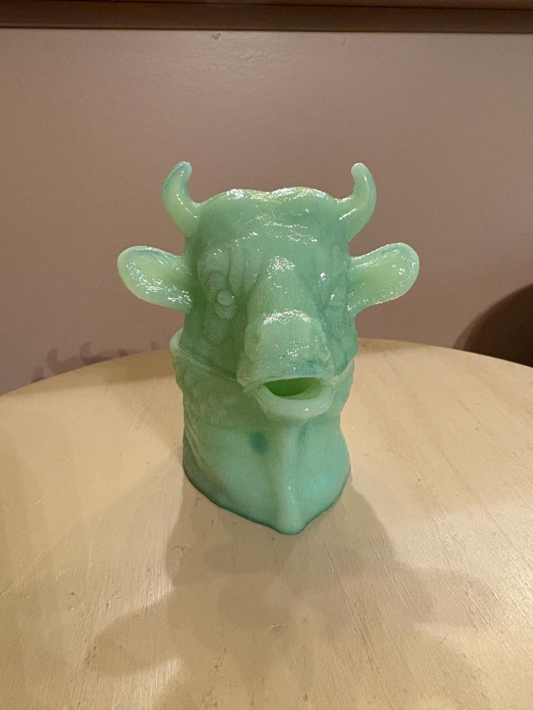 Rare Rosso Jadite Glass Bull Head Mustard Container - Etsy