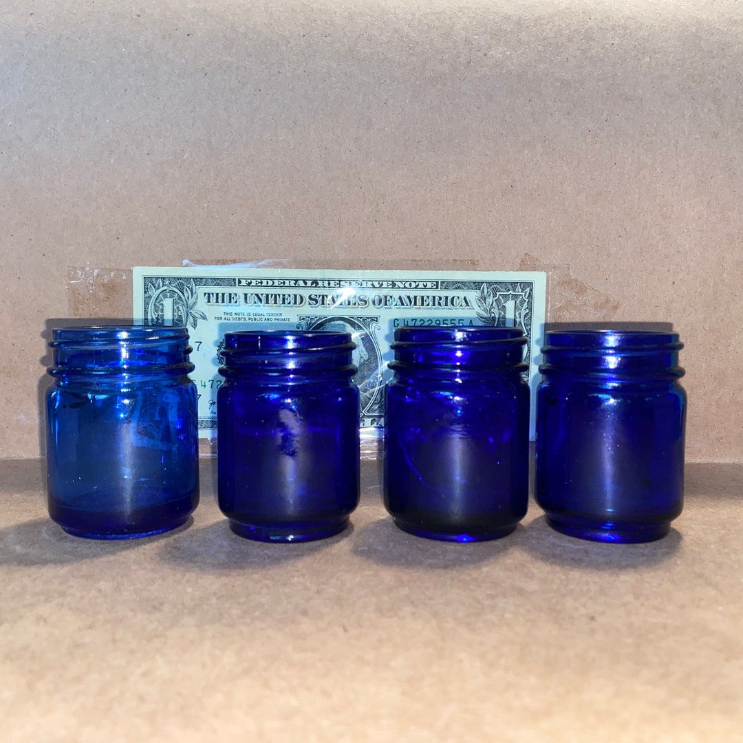 Vintage Antique 1940s Cobalt Blue Vicks Vaporub Jar Lot of 4 - Etsy