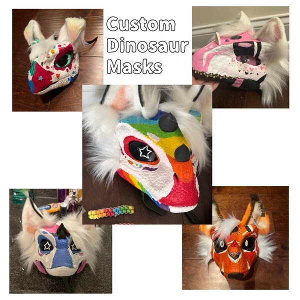 Dinosaur Mask Furry - Etsy