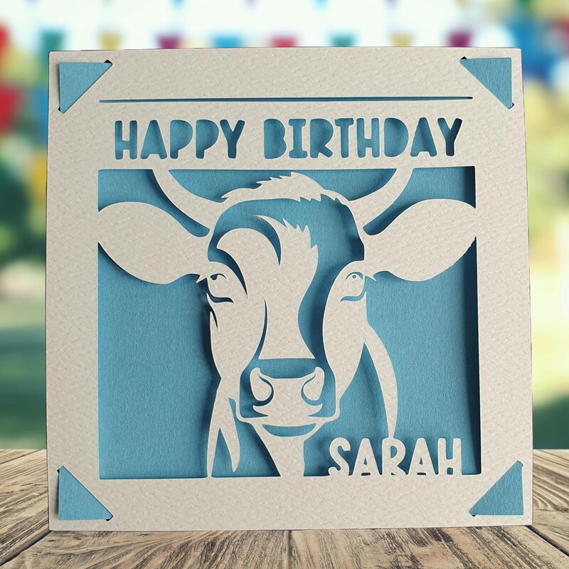 Printable Cow Birthday Card - Etsy
