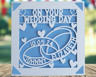 Personalised Entwined Wedding Rings Card - Etsy UK