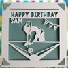 Personalised Snooker Birthday Card, Happy Birthday Card, Snooker Player ...