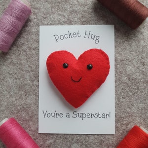 Love Heart Pocket Hug, Happy Anniversary Keepsake Gift, Girlfriend ...