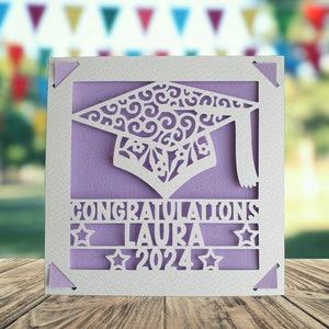 Personalised Graduation Card, Well Done Papercut Card, University ...