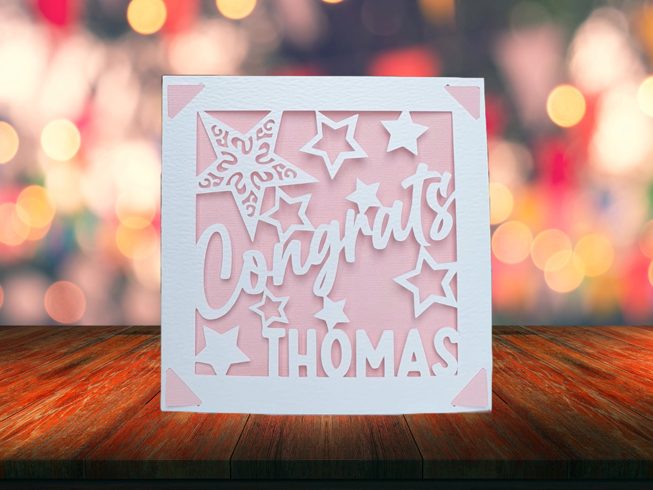 Congratulations Personalised Papercut Card Exam Results Card - Etsy