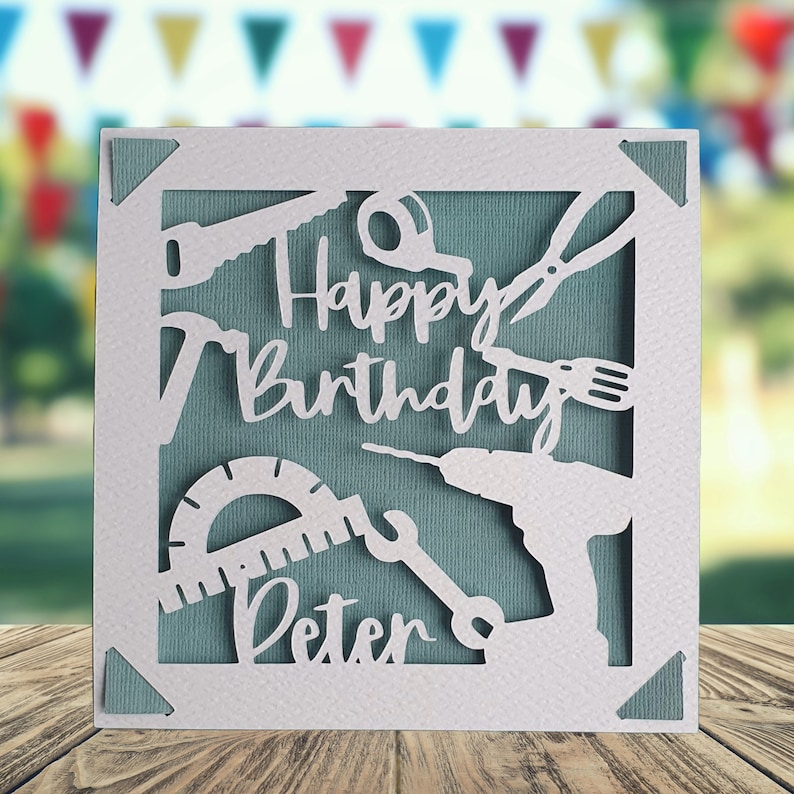 DIY Themed Birthday Card, Personalised Birthday Card for Handyman ...