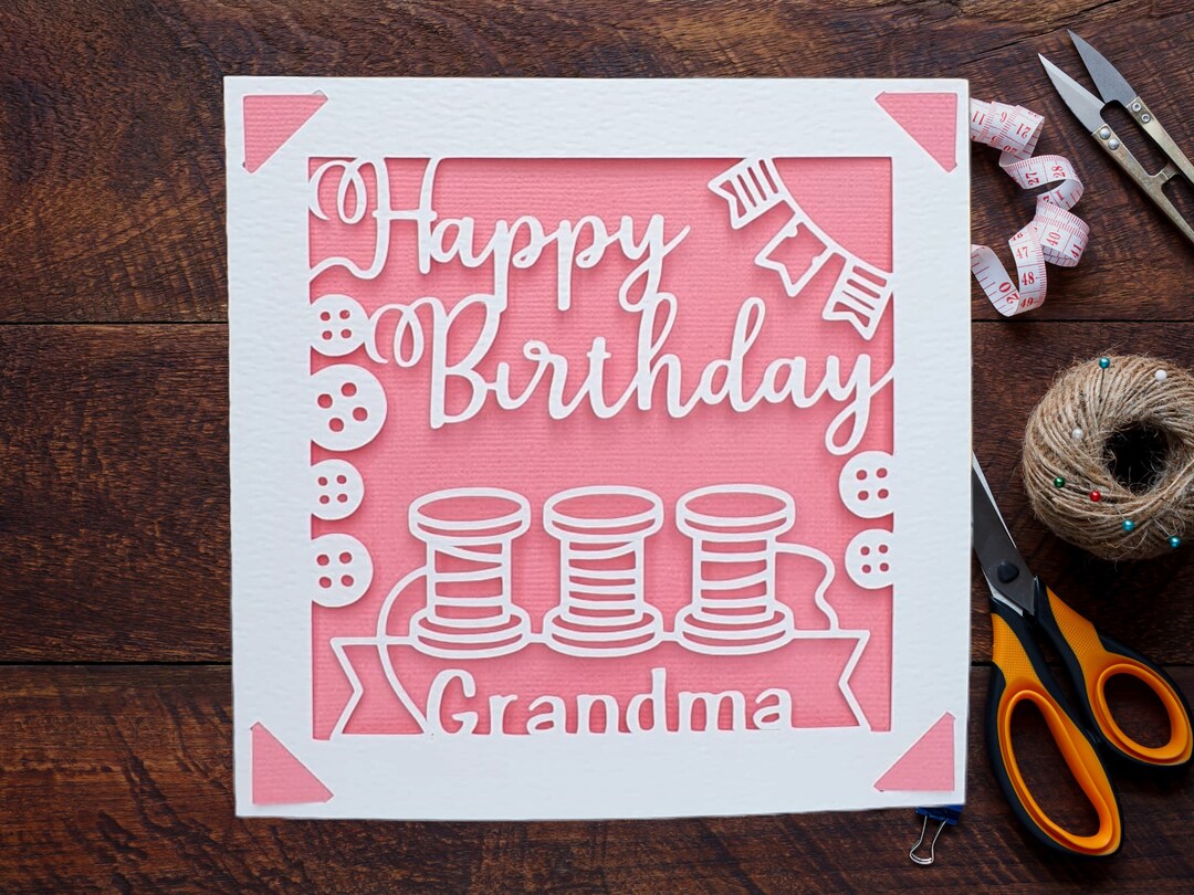 Happy Birthday Sewing Themed Personalised Card, Crafting Birthday Card ...