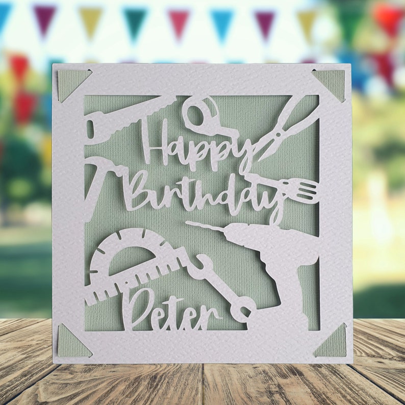 DIY Themed Birthday Card, Personalised Birthday Card for Handyman ...