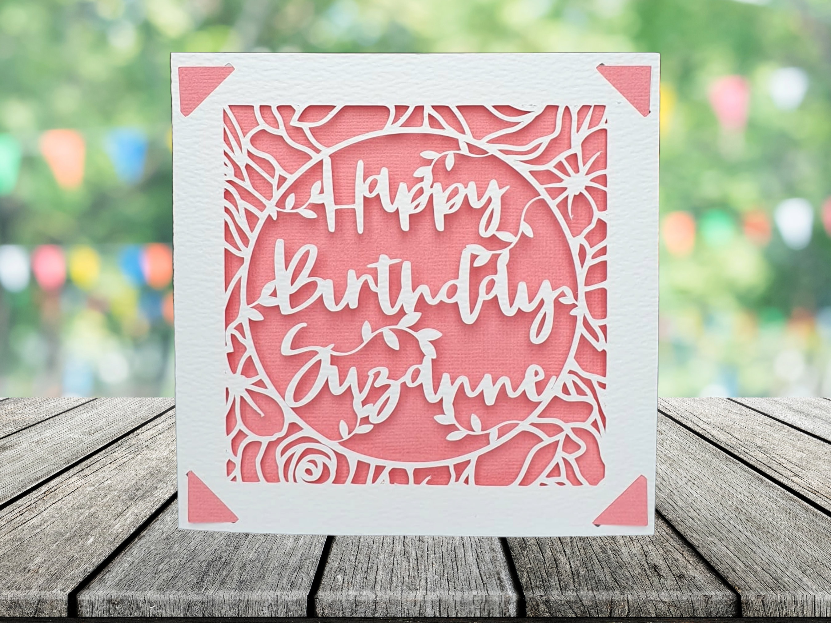 Personalised Happy Birthday Papercut Card, Celebration Card for Special ...