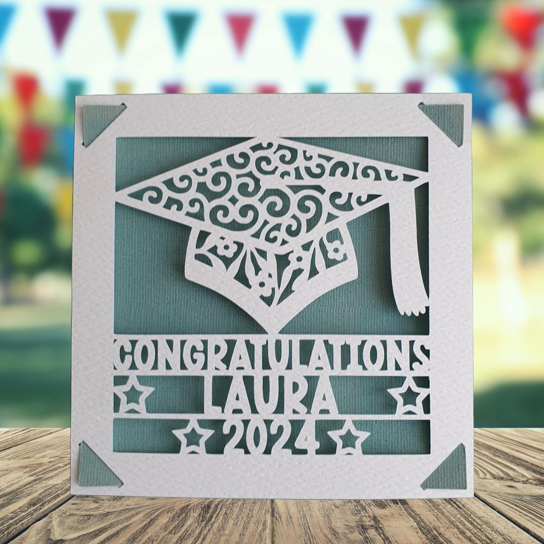 Personalised Graduation Card, Well Done Papercut Card, University ...