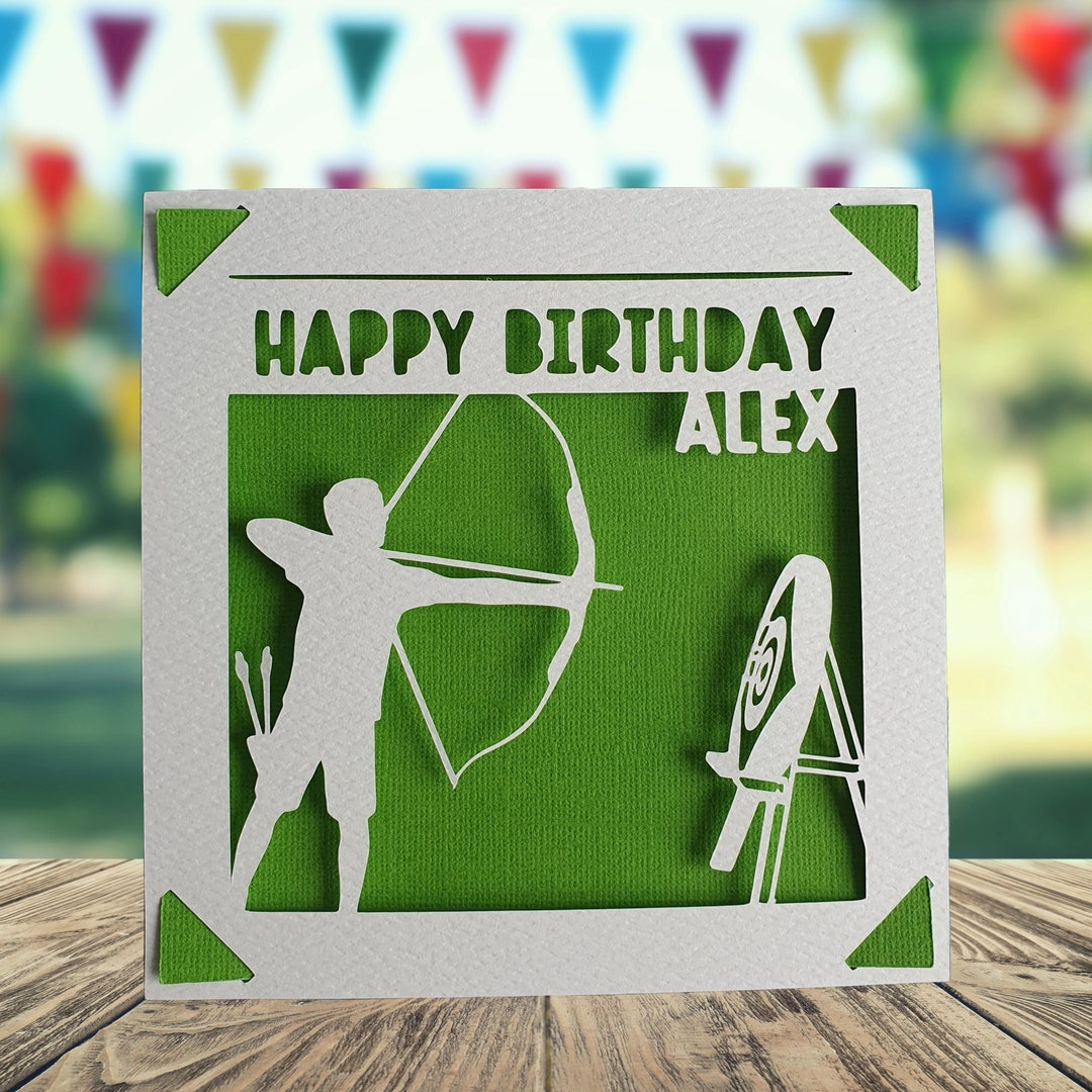 Personalised Archery Birthday Card, Happy Birthday Card for Him Her ...