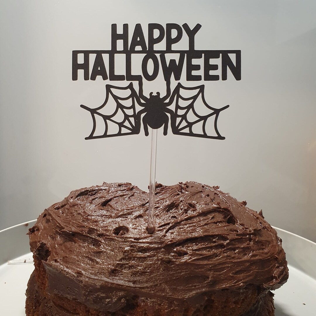 Halloween Cake Toppers Spooky Cake Decorations Happy - Etsy