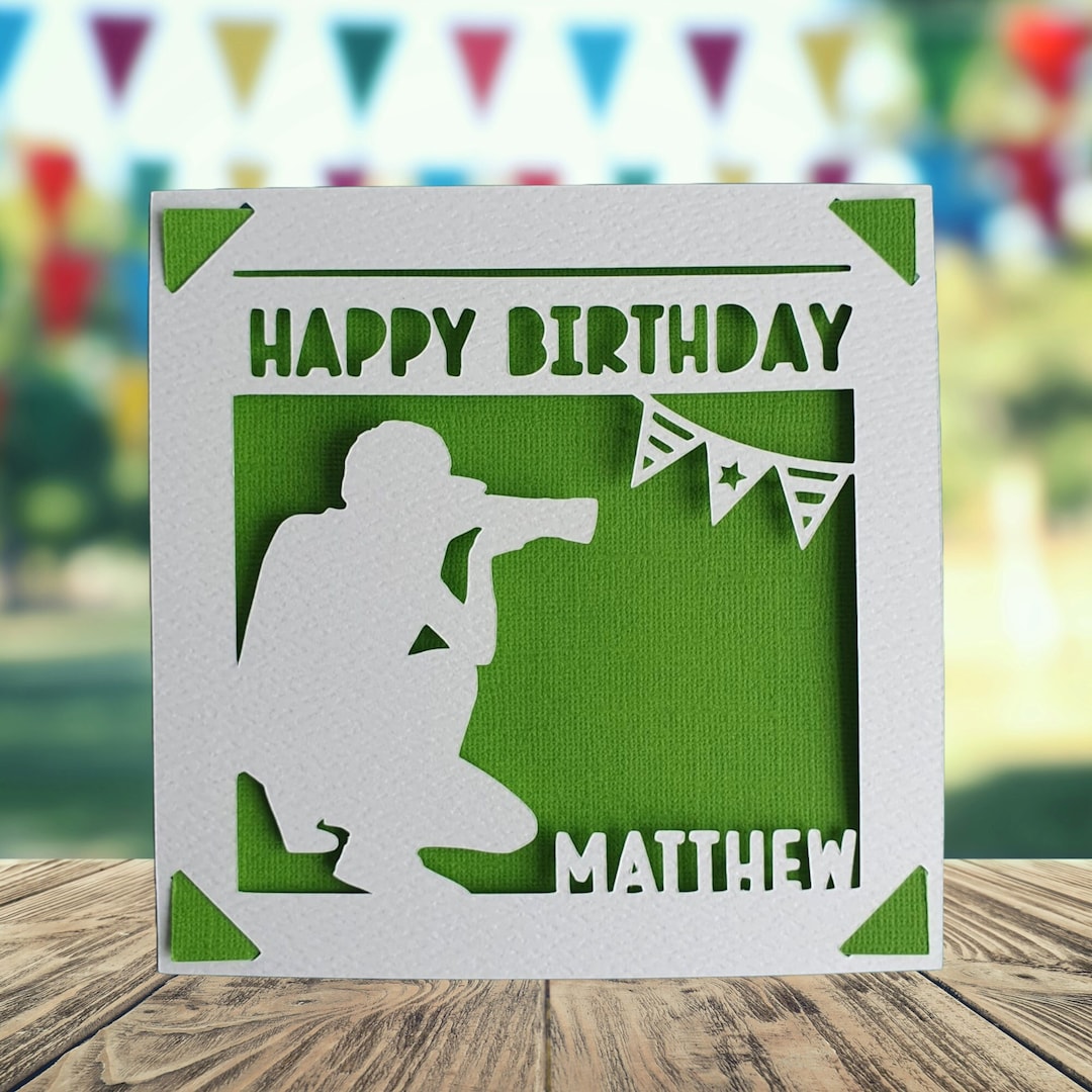 Photography Happy Birthday Personalised Papercut Card, Happy Birthday ...