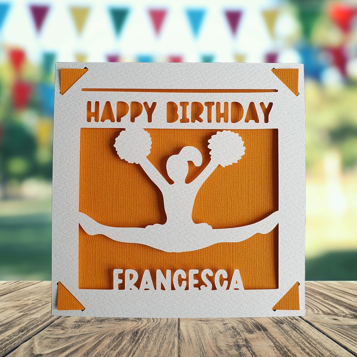 Personalised Birthday Card for Cheerleader, Cheerleading Birthday Card ...