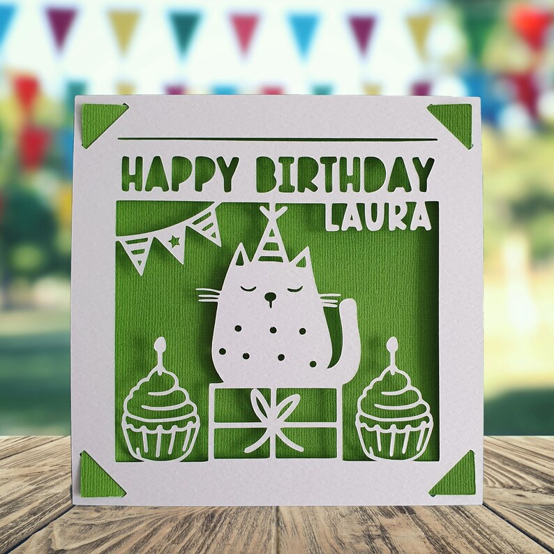 Personalised Cat Birthday Card: Cat Lover Gift - Etsy