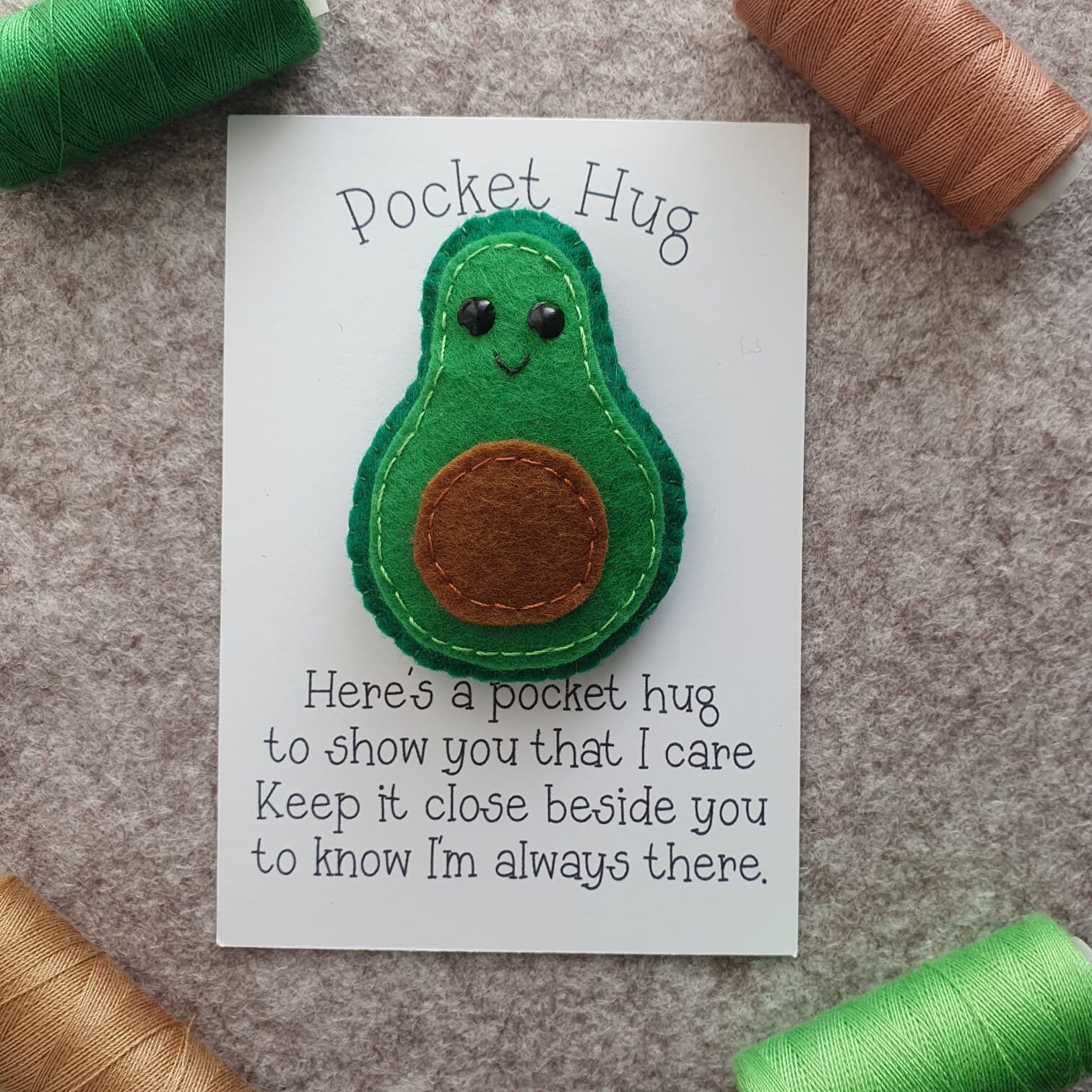 Avocado Pocket Hug, Anniversary Keepsake Gift, Valentines Gift for ...
