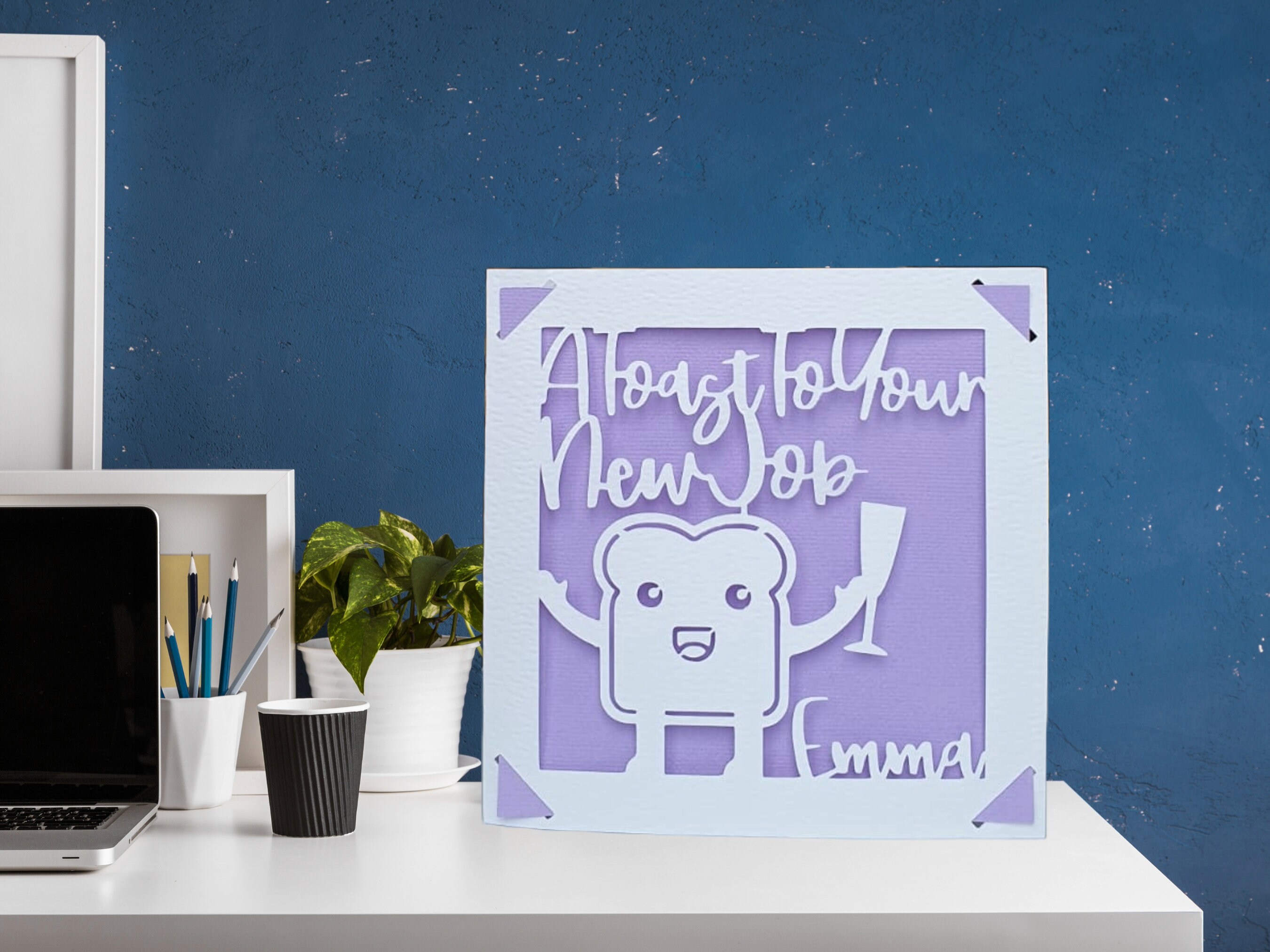 Good Luck in Your New Job Card, A Toast to You New Job, Personalised ...