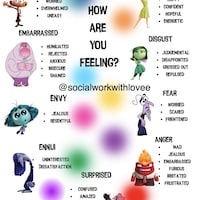 Inside Out Feelings Chart Digital Download | Emotional Awareness ...